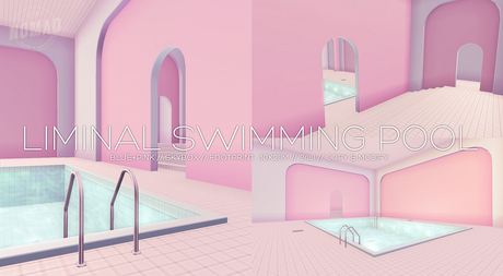 Second Life Marketplace - NOMAD // Liminal Swimming Pool (Skybox) // BLUE PINK